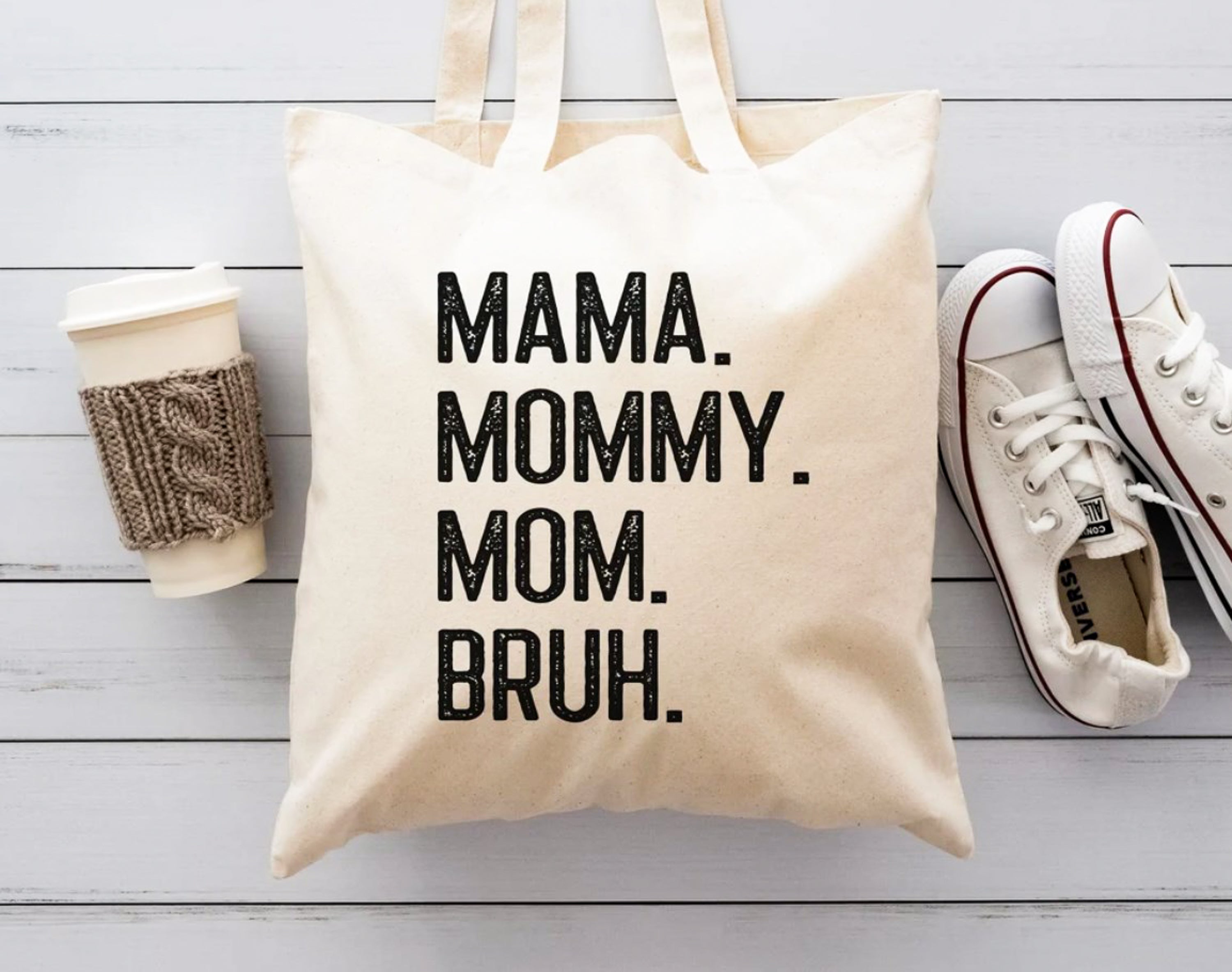 Mama Mommy Mom Bruh Canvas Tote Bag – Elle & Emmy